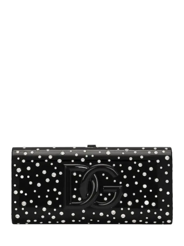 Dolce & Gabbana Crystal Embellished Clutch - Black