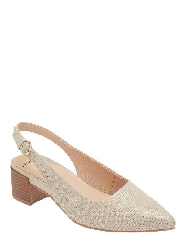 FRANKIE4 Juliett Iii Slingback Pumps - Ecru Punched