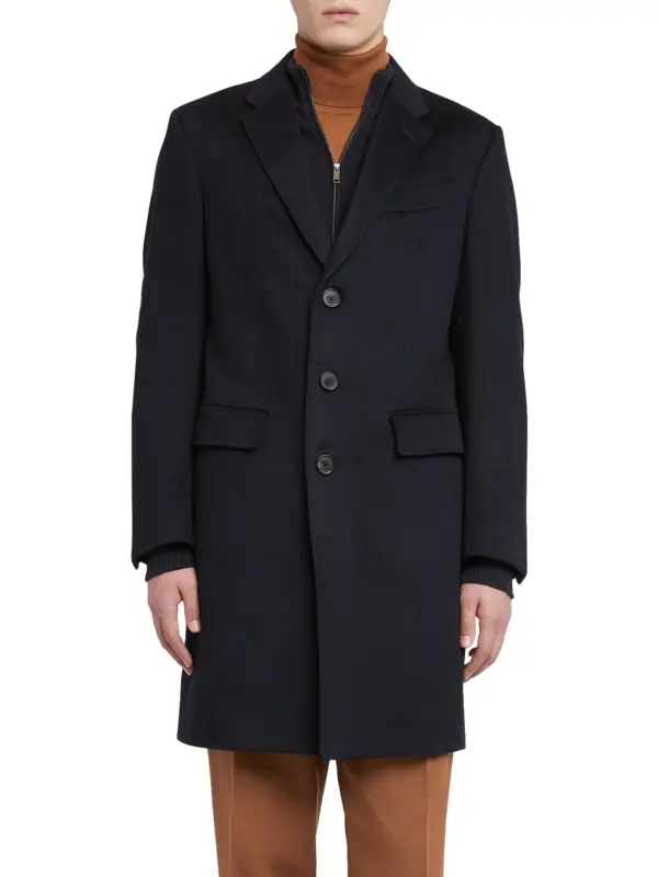 Zegna Oasi Cashmere Sartorial Overcoat - Nvy Sld