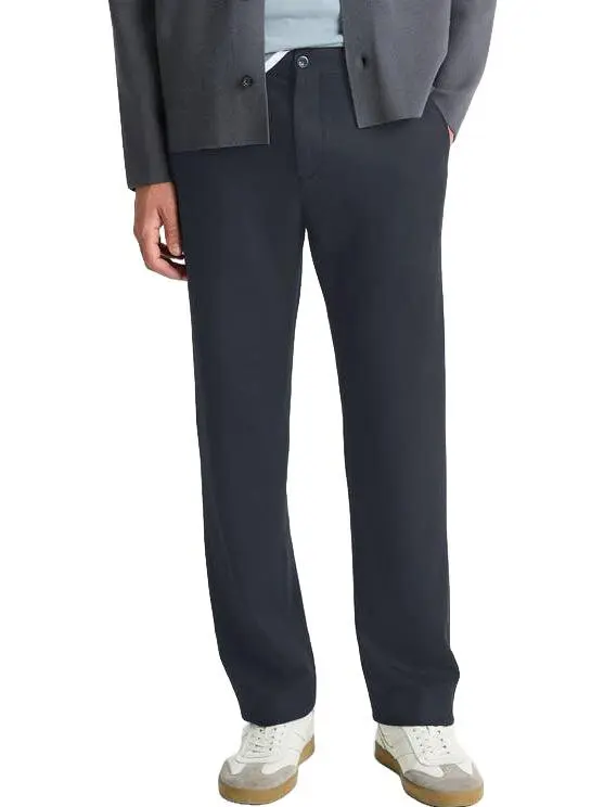 Vince Flat-front Wool-blend Trousers - Coastal Blue