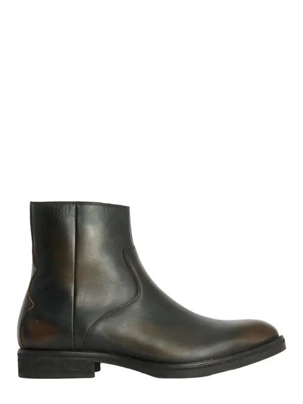 All Saints Leather Lang Ankle Boots - Brown