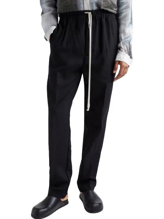 Rick Owens Straight-leg Wool Pants - Black