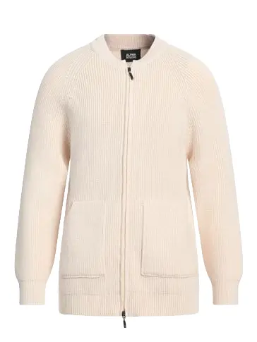 Alpha Studio Wool Blend Knit Cardigan - White