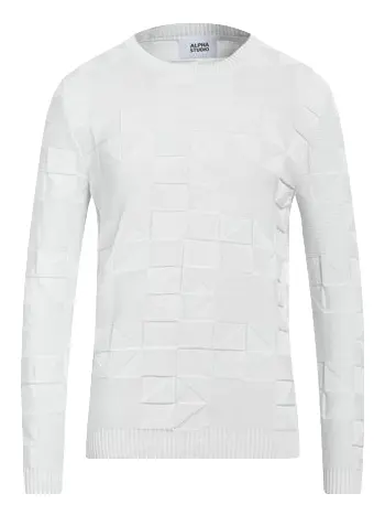 Alpha Studio Knitted Crewneck Sweater - Grey