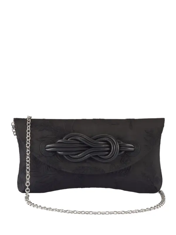 Shanghai Tang Endless Knot Clutch - Black