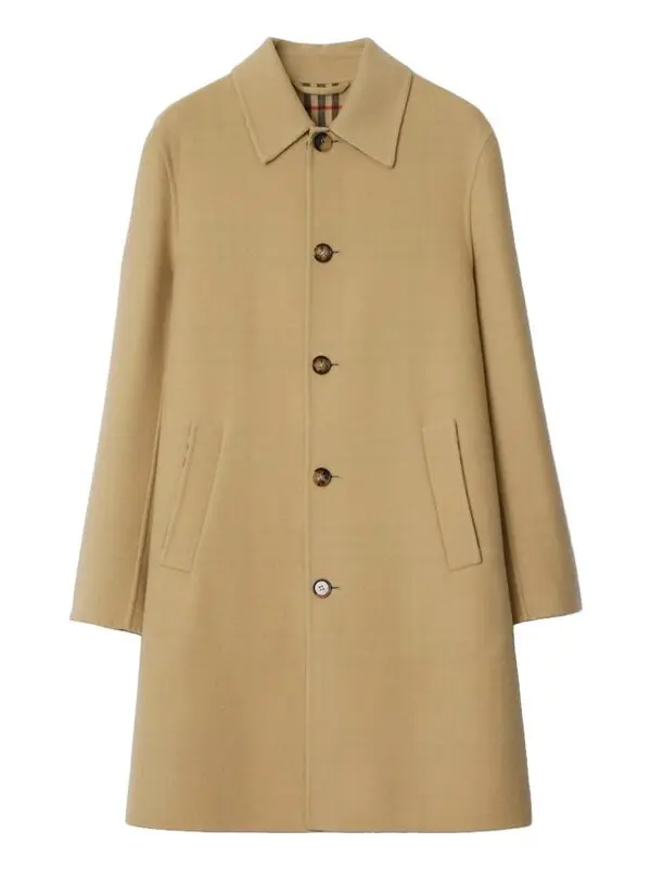 Burberry Mid-length Wool Car Coat - Beige/sand
