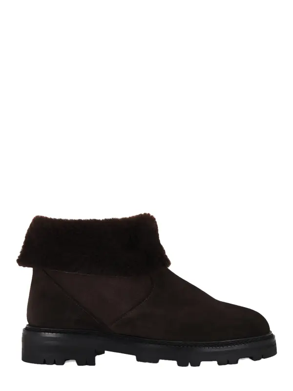 Manolo Blahnik Tomosa Suede Boots - Dark Brown