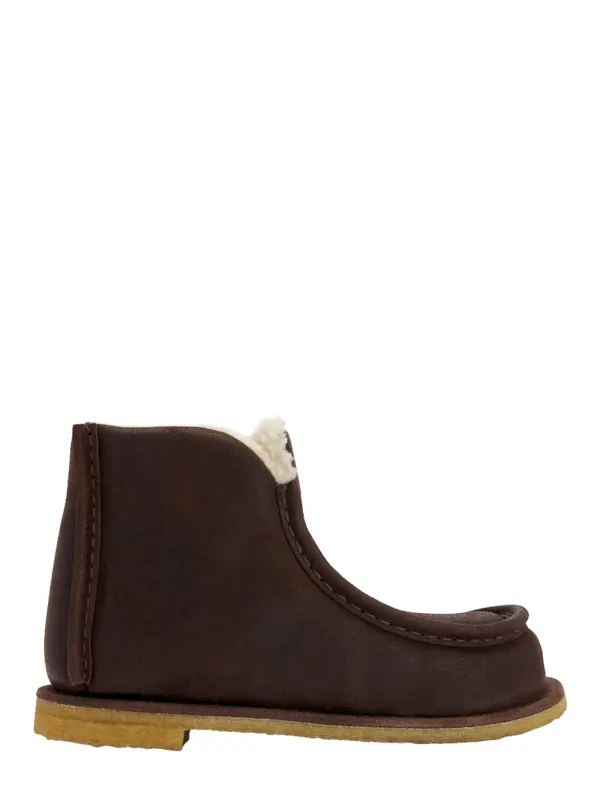 JW Anderson Ankle Boot - Chocolate & Mrn Beige