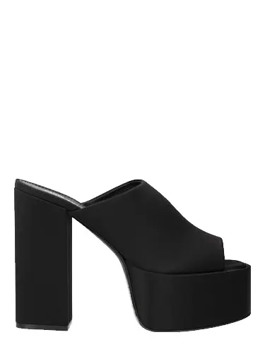 Paris Texas Textile Slide Sandals - Black