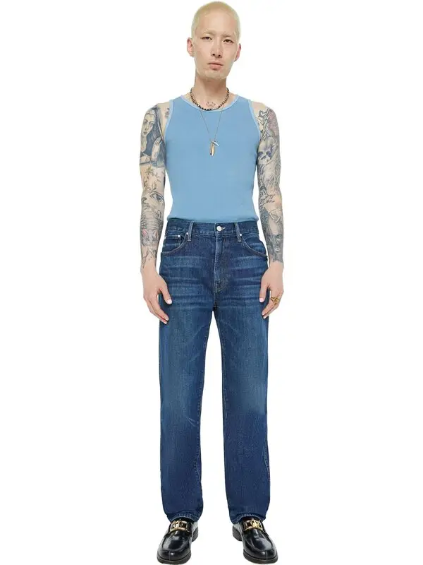 MOTHER The Bronco Take Your Pick Straight Leg Jeans - Blue