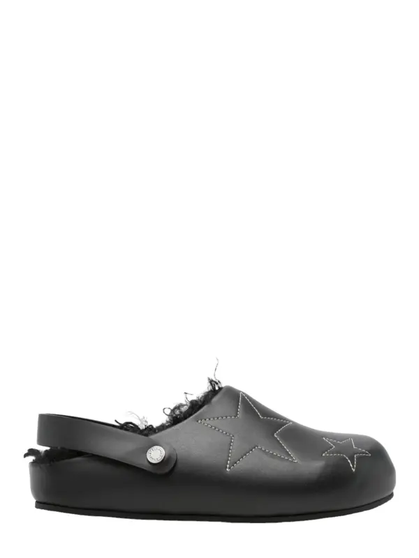 Stella McCartney Star-stitched Slippers - Black