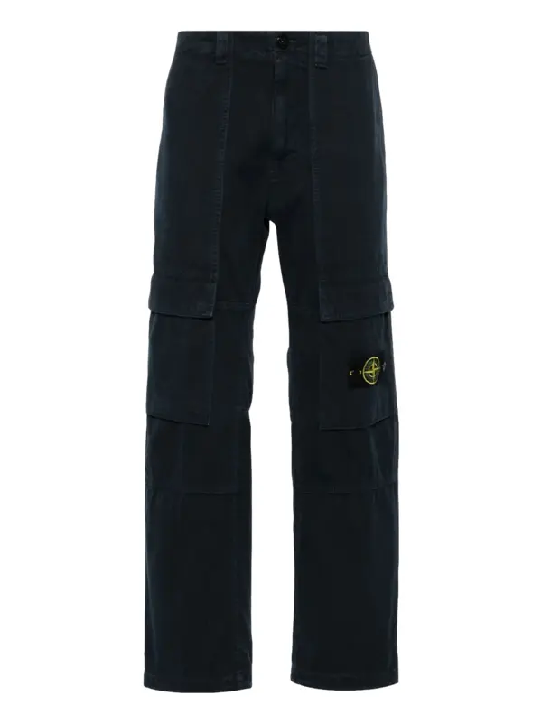 Stone Island Canvas Cargo Pants - Blue