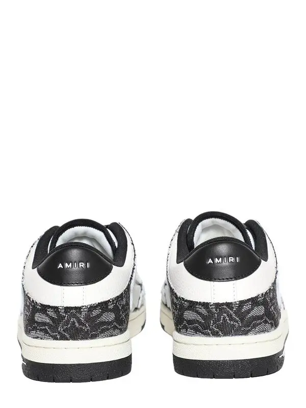 Amiri Bandana Denim Skel Top Low Sneakers - Black