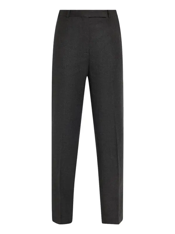 Theory High-waist Tapered Ankle Pants - Chrcol