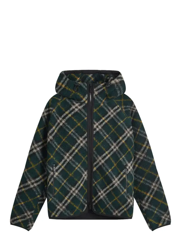 Burberry Check Zip Fleece - Dark Fern Ip Check