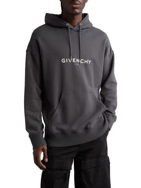Givenchy Slim-fit Logo Hoodie - Charcoal