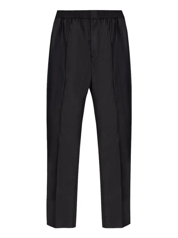 Ami Straight-leg Wool Trousers - Black