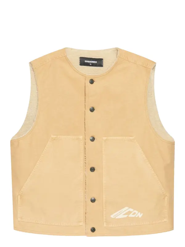 Dsquared2 Padded Denim Jacket - Neutrals
