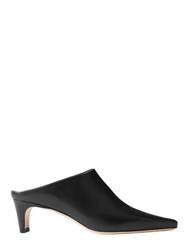 Staud Wally Leather Mules - Black