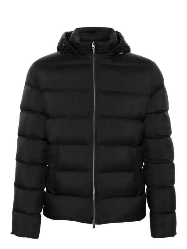 Herno Logo Plaque Padded Jacket - Black