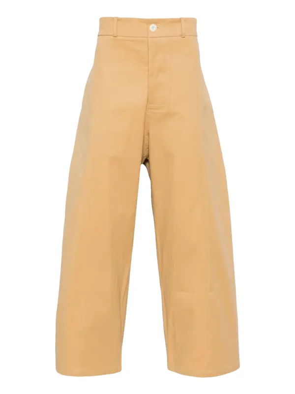 SAGE NATION Wide-leg Trousers - Yellow