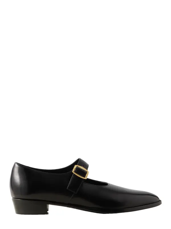Bally Gerwin Glossed-leather Mary Jane Flats - Black