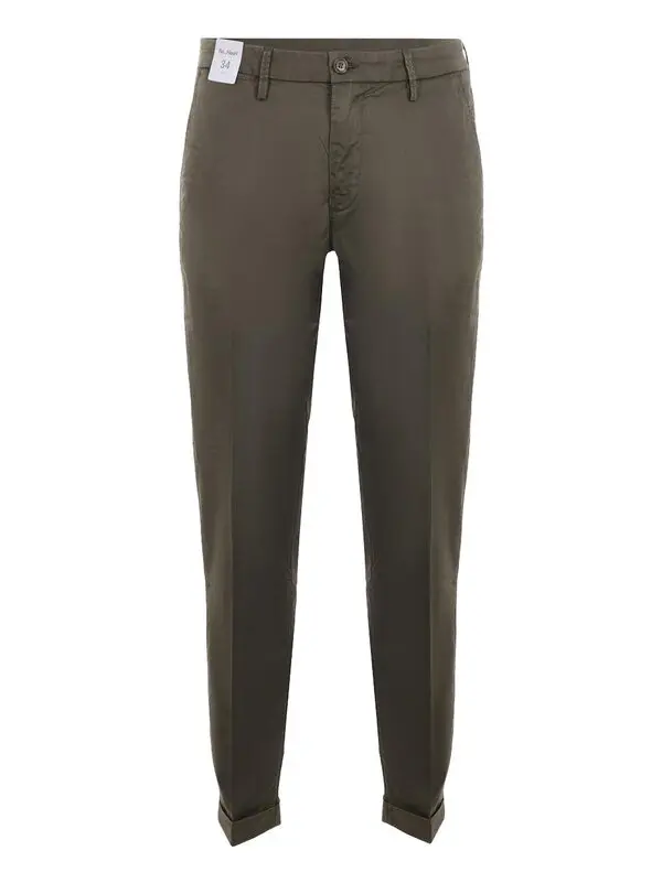 RE-HASH Stretch Cotton Trousers - Green