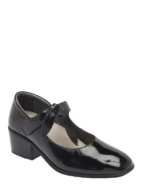 Naot Nobility Mary Jane Pump - Black Crinkle Patent Leather