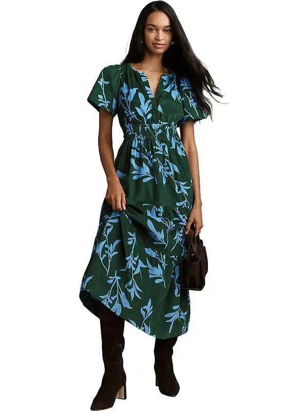 THE SOMERSET COLLECTION BY ANTHROPOLOGIE The Somerset Maxi Dress - Blue Pattern