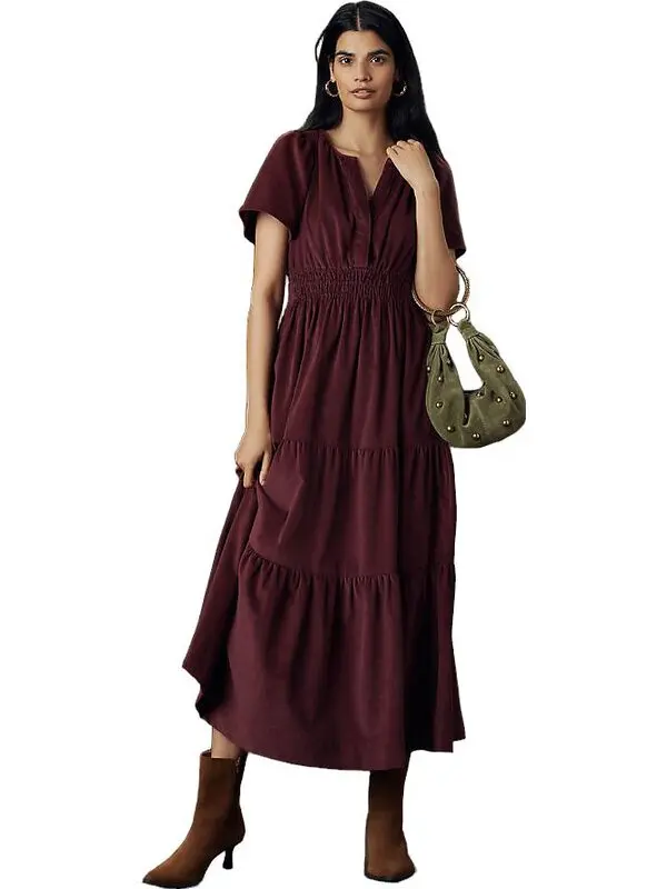 THE SOMERSET COLLECTION BY ANTHROPOLOGIE The Somerset Maxi Dress - Roasted Beet