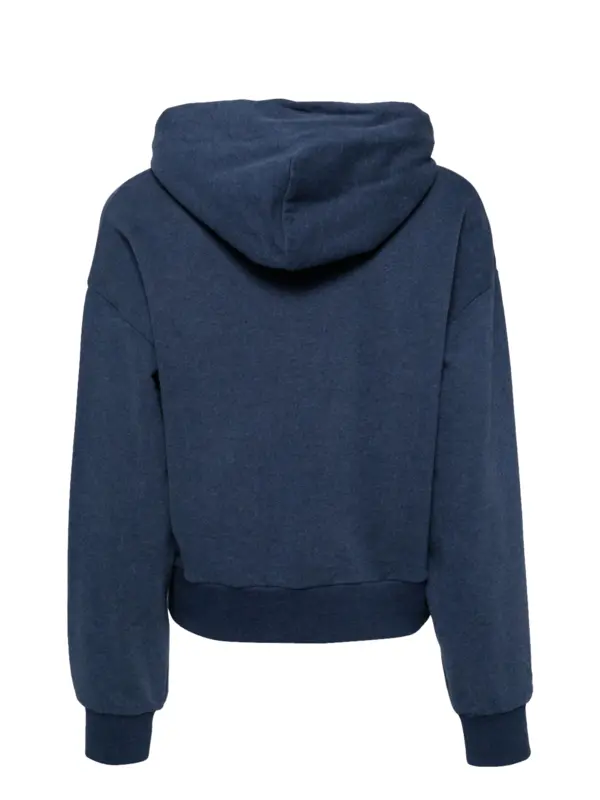CHOCOOLATE Heart-appliqué Cropped Hoodie - Blue