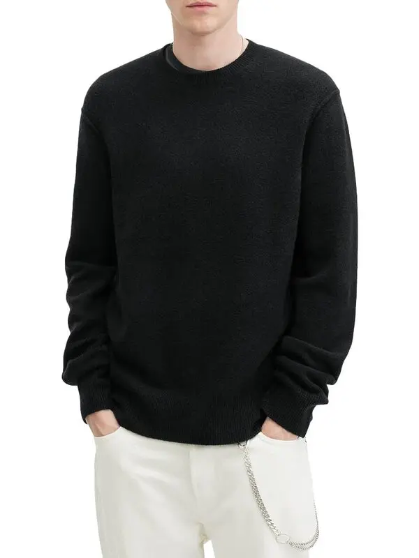 All Saints Patern Crewneck Sweater - Black