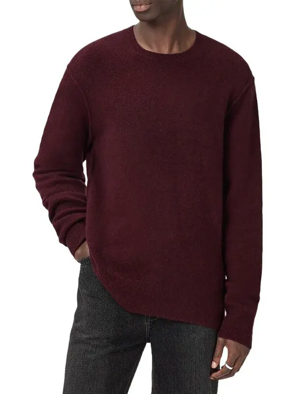 All Saints Patern Crewneck Sweater - Tinted Red