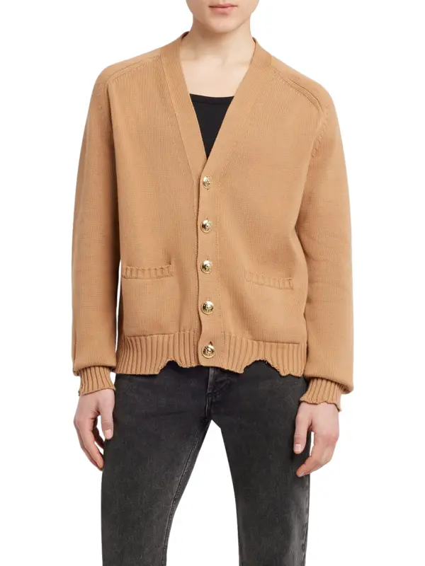 Alexander McQueen Distressed Skull Cardigan - Black