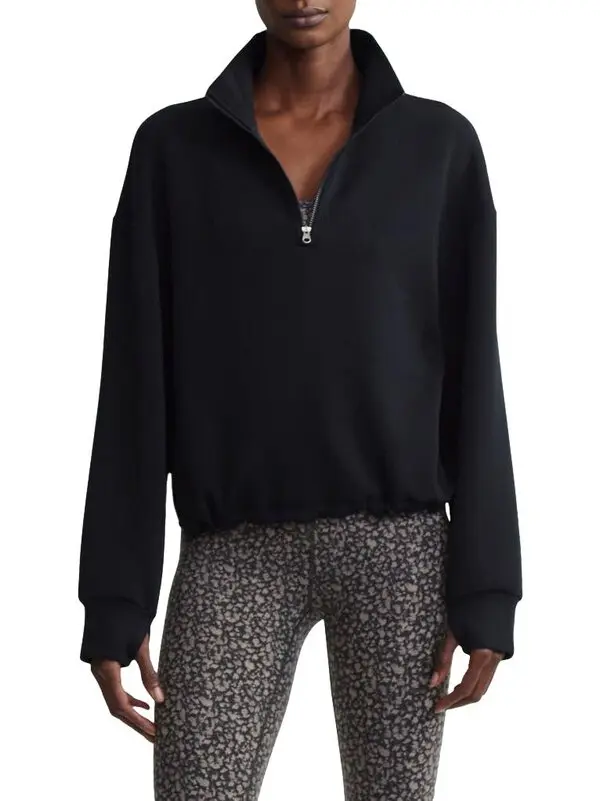 Varley Sian Spacer Half Zip Pullover - Black