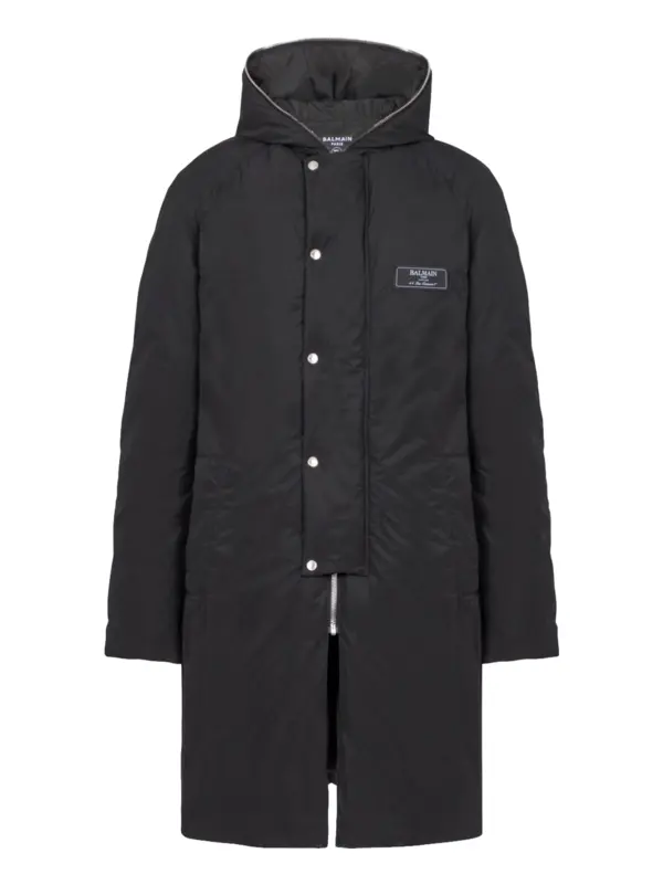 Balmain Long Down Jacket - Black