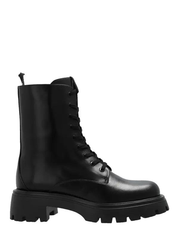STUART WEITZMAN Lace-up Leather Boots - Black