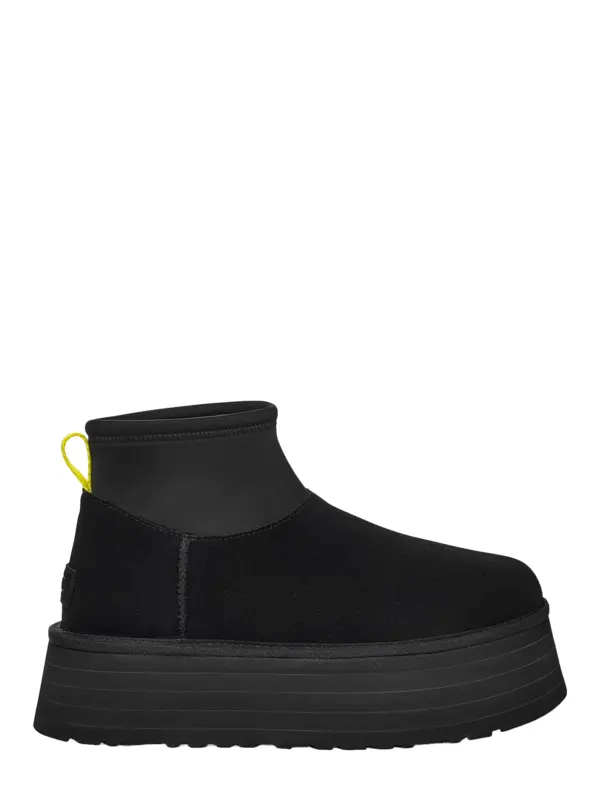 UGG Classic Mini Dipper Cozy Ankle Boots - Black