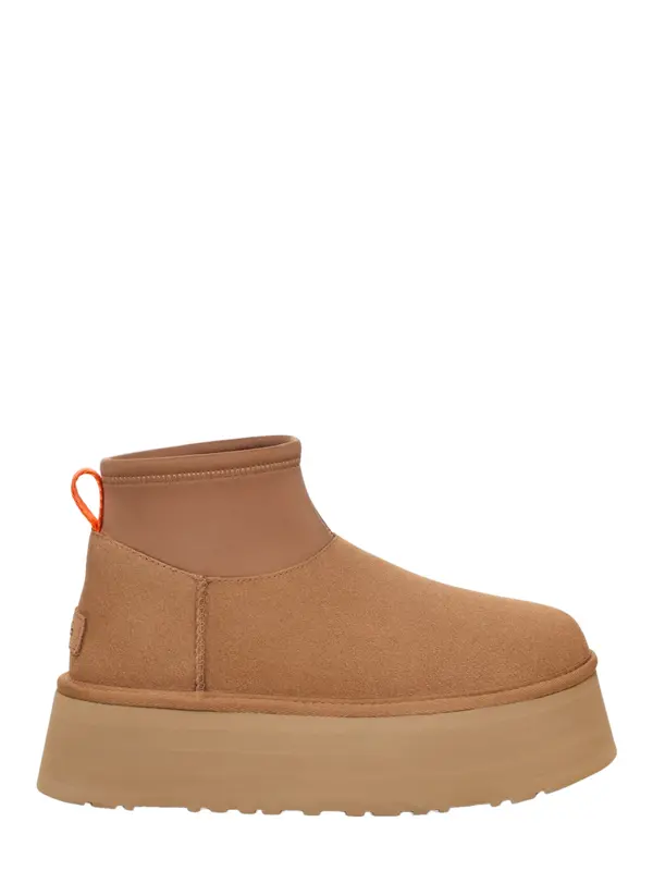 UGG Classic Mini Dipper Cozy Ankle Boots - Chestnut