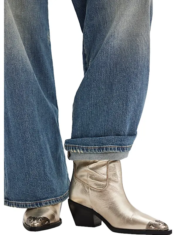 Free People Faster Horses Filigree Boots - Champagne Metallic