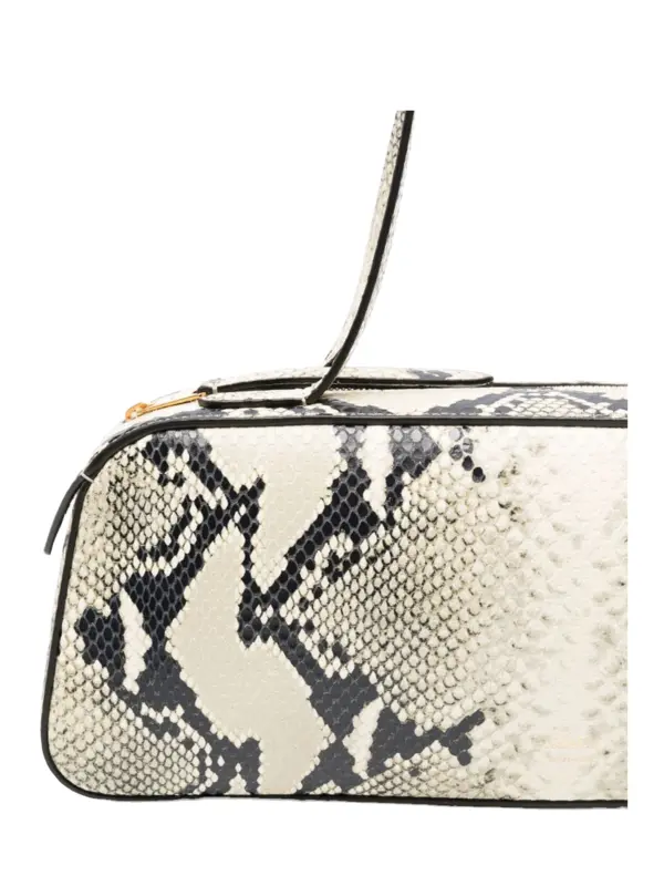 Khaite Simona Snakeskin Shoulder Bag - Neutrals