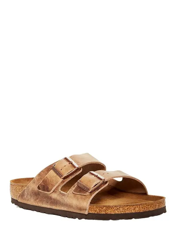 BIRKENSTOCK Arizona Slide Sandals - Tobacco