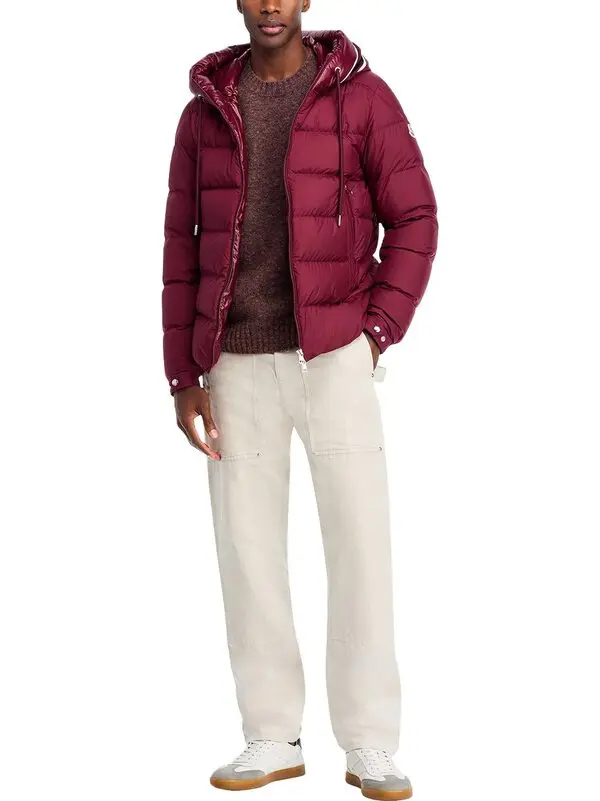 Moncler Cardere Zip Front Jacket - Medium Red