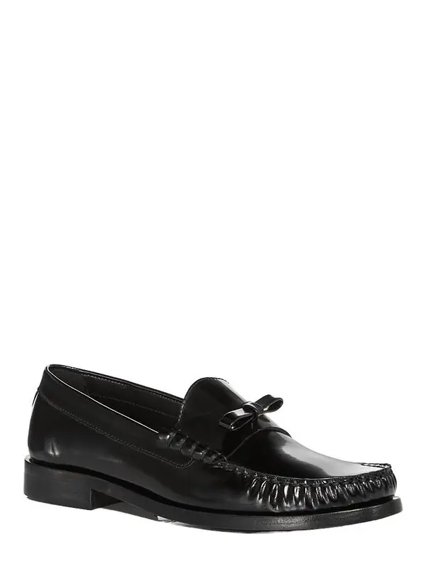STUART WEITZMAN Lottie Bow Loafers - Black