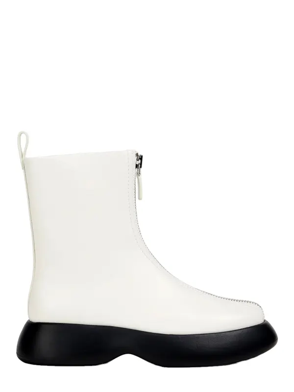 3.1 Phillip Lim Mercer Leather Ankle Boots - Off-white
