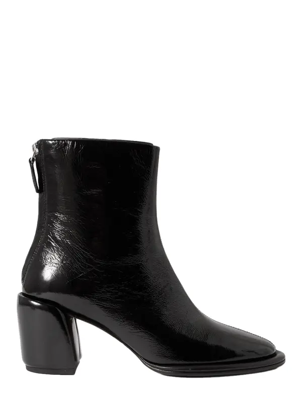 3.1 Phillip Lim Naomi Glossed-leather Ankle Boots - Black