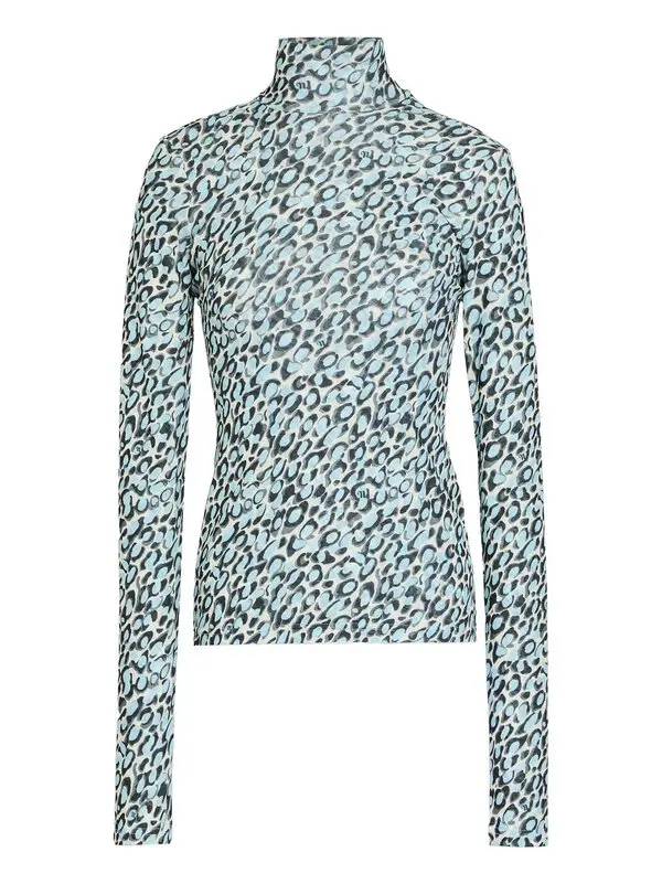 Nanushka Leopard-print Turtleneck Top - Animal Print