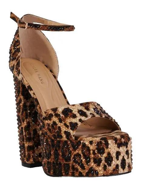AZALEA WANG Wilmore Platform Sandal - Leopard Multi