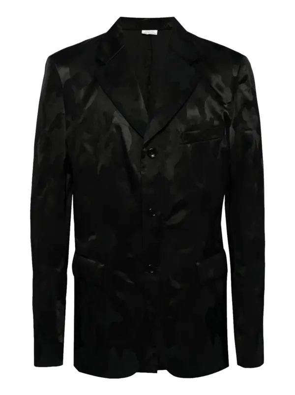 Comme Des Garçons Notched Lapels Blazer - Black