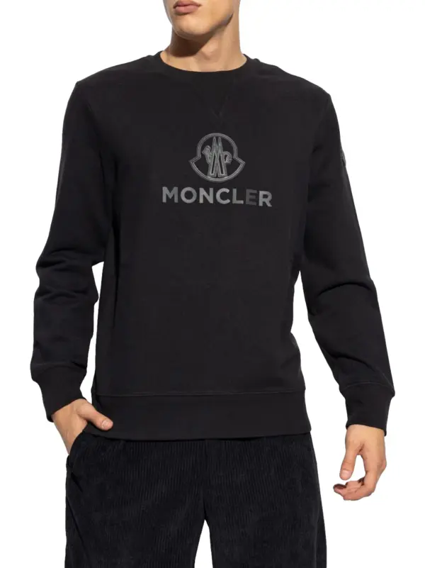 Moncler Logo-appliqué Sweater - Black